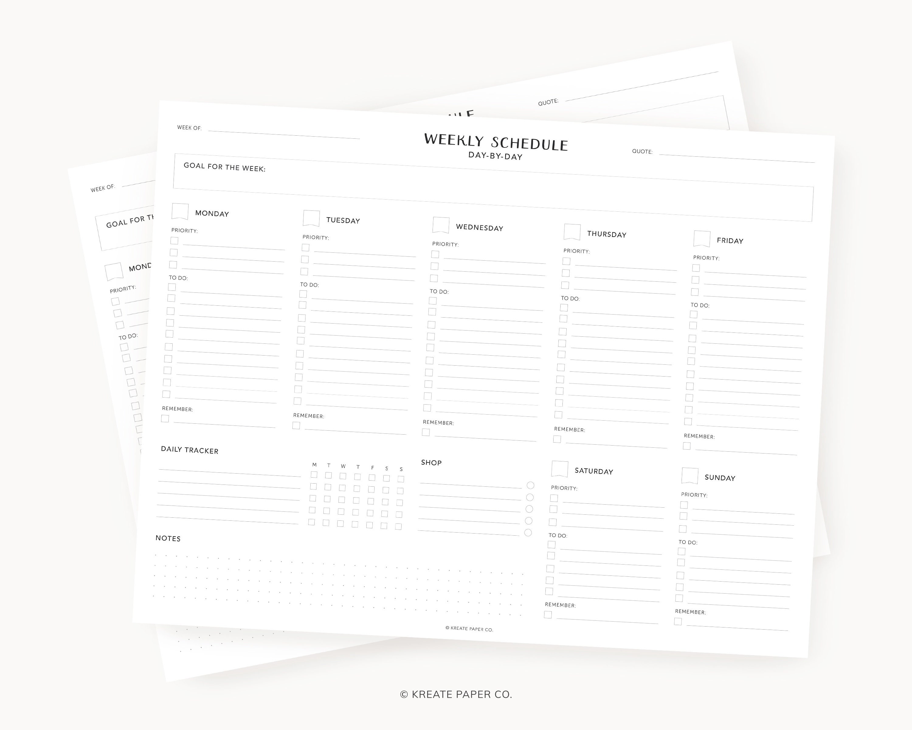 Weekly Planner Notepad Daily to Do List Weekly Desk Pad - Etsy