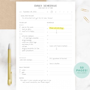 Daily Planner Notepad, Daily to Do List, Undated Daily Planner, Desk ...