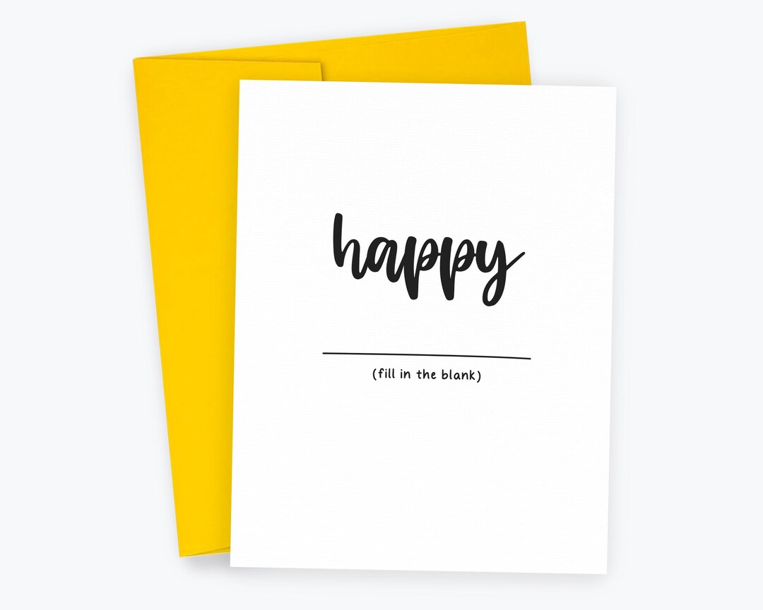 Happy Blank Card, Multi-purpose Card, Any Occasion, Birthday ...