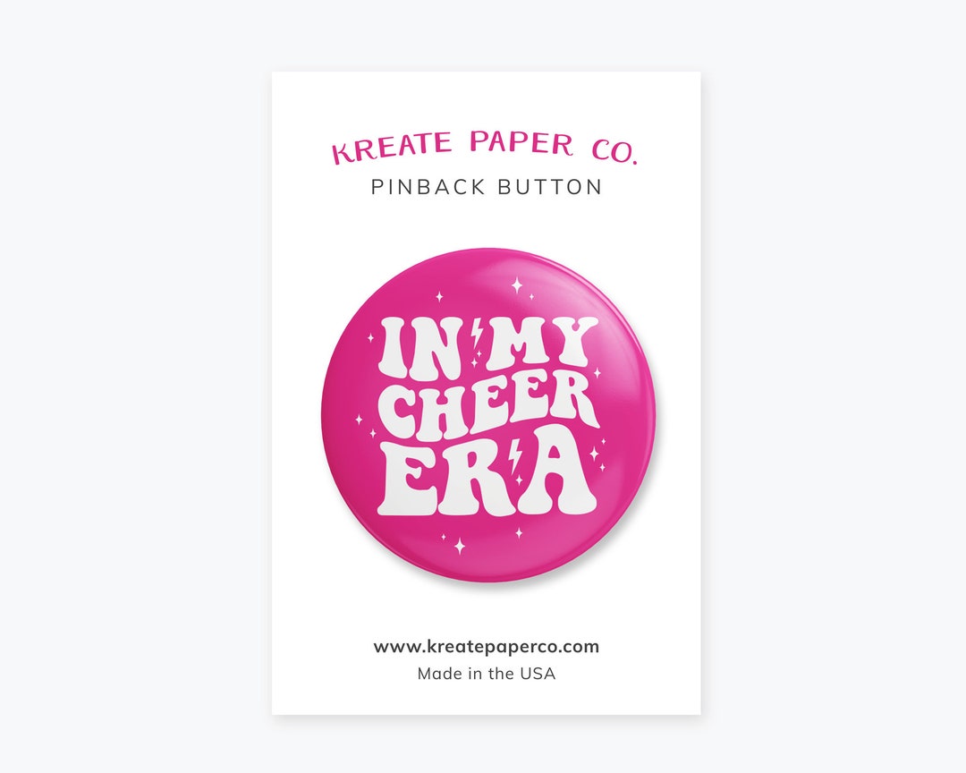 In My Cheer Era Button, Cheerleader Badge, Cheer Team Gifts ...