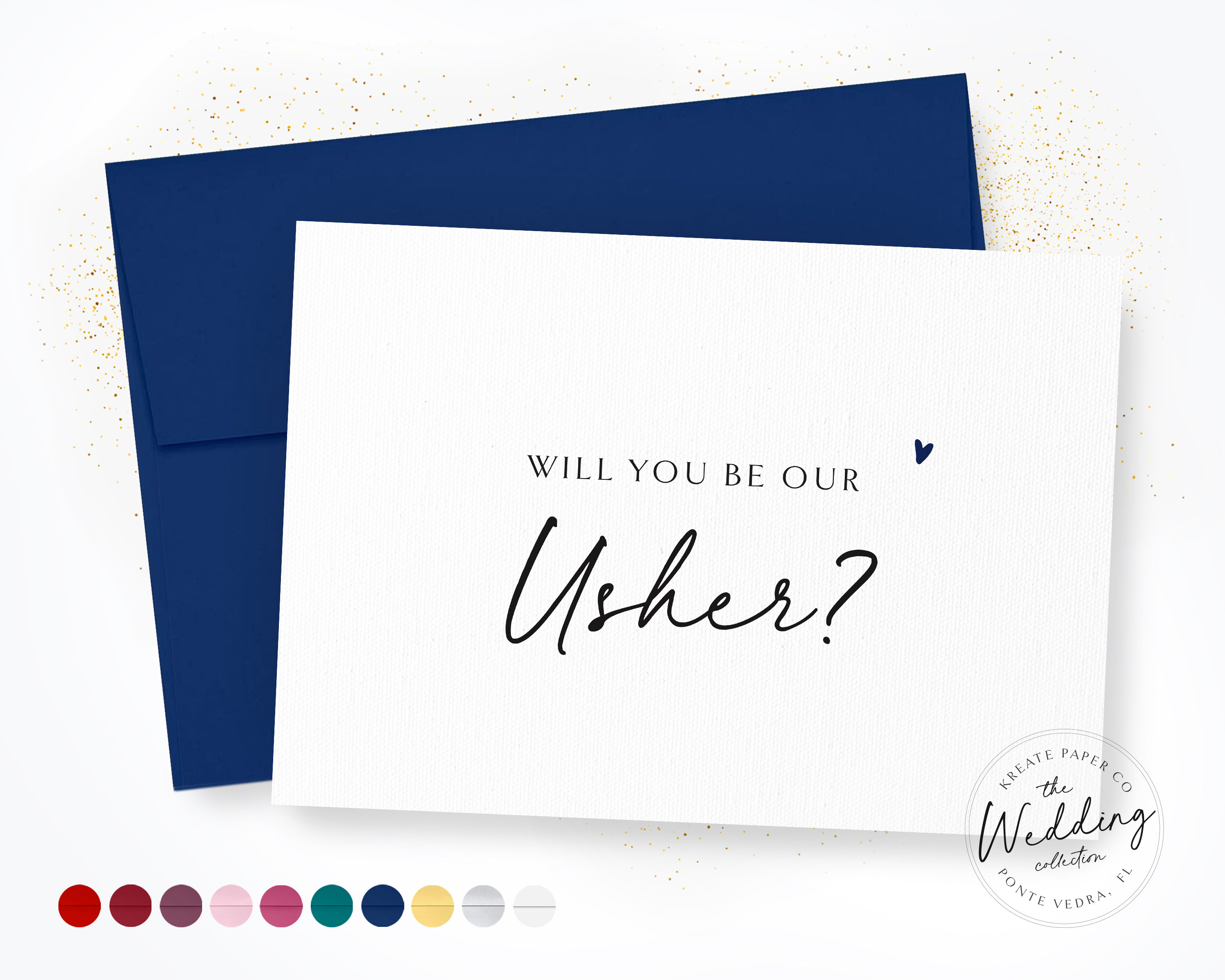 Will You Be Our Usher Card Wedding Party Card Usher | Etsy