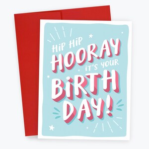 Hip Hip Hooray It's Your Birthday Card - Birthday Card to Friend ...