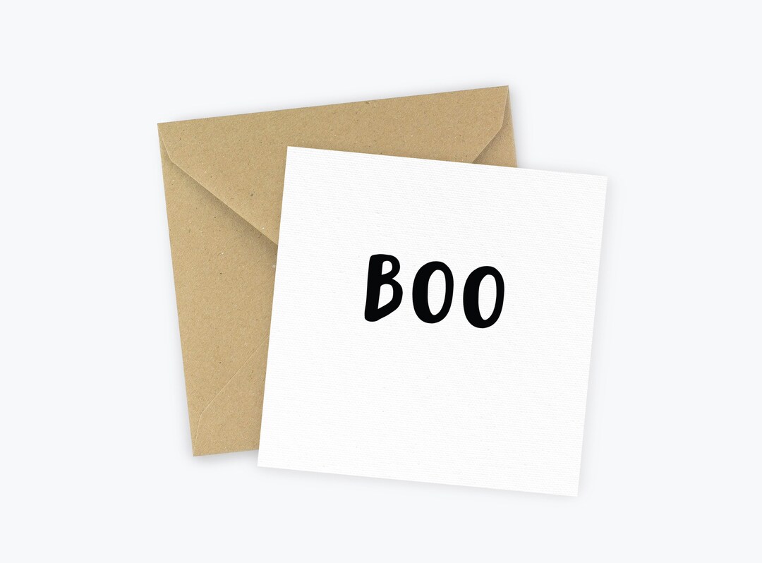 Boo MINI Card, Cute Boo Card for Friends, Family, Boo Basket, Boo Card ...