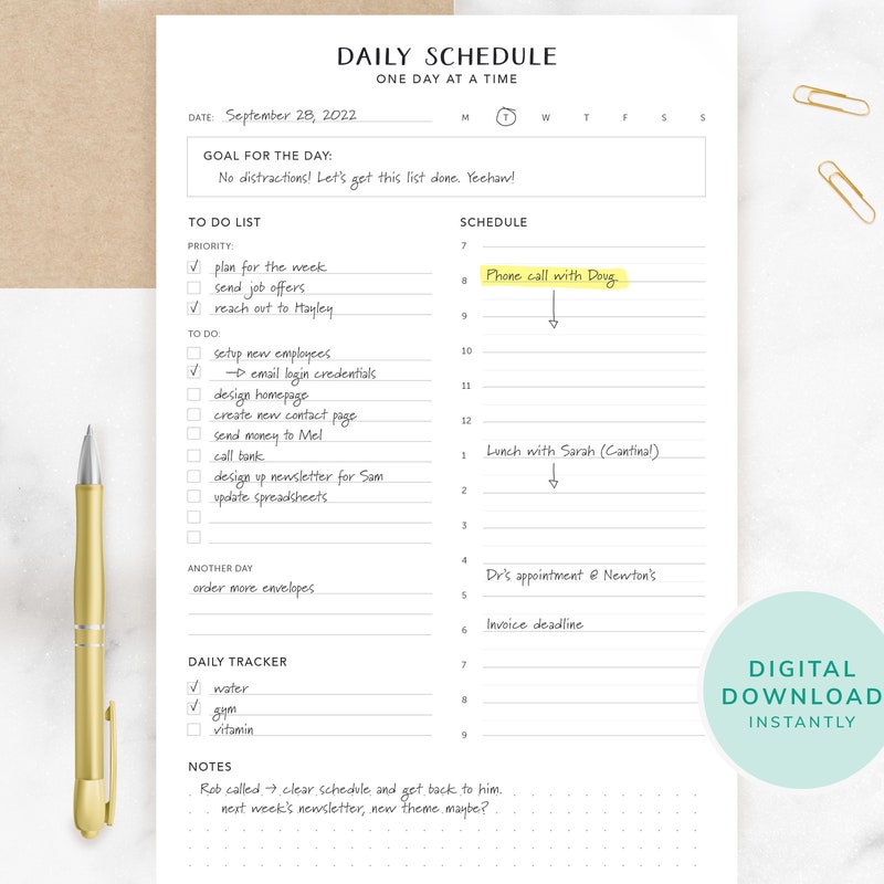 Printable Task Notepad - Etsy UK