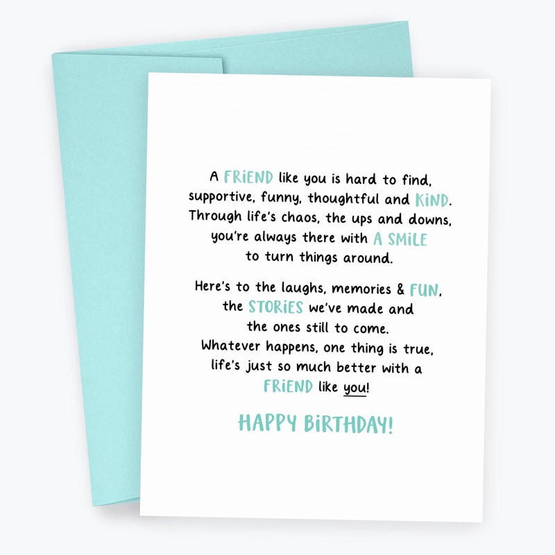 Best Friend Card - Etsy