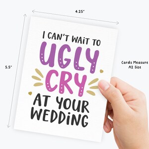 Engagement Card - I Can't Wait to Ugly Cry at Your Wedding ...