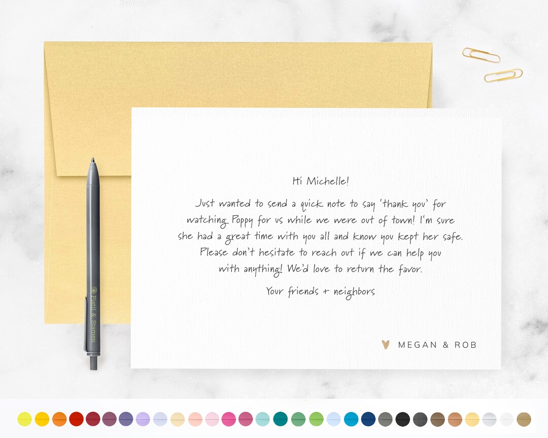 Personalized Note Cards & Envelopes, Custom Stationery, Couples ...