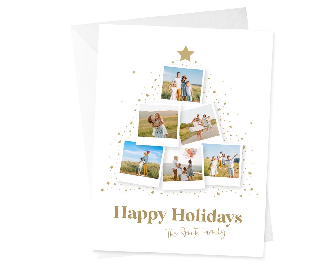 Printed Holiday Photo Card, Family Photo Christmas Cards, Postcards ...