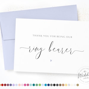 Thank You for Being Our Ring Bearer | Ring Bearer Card | Bridal Party ...