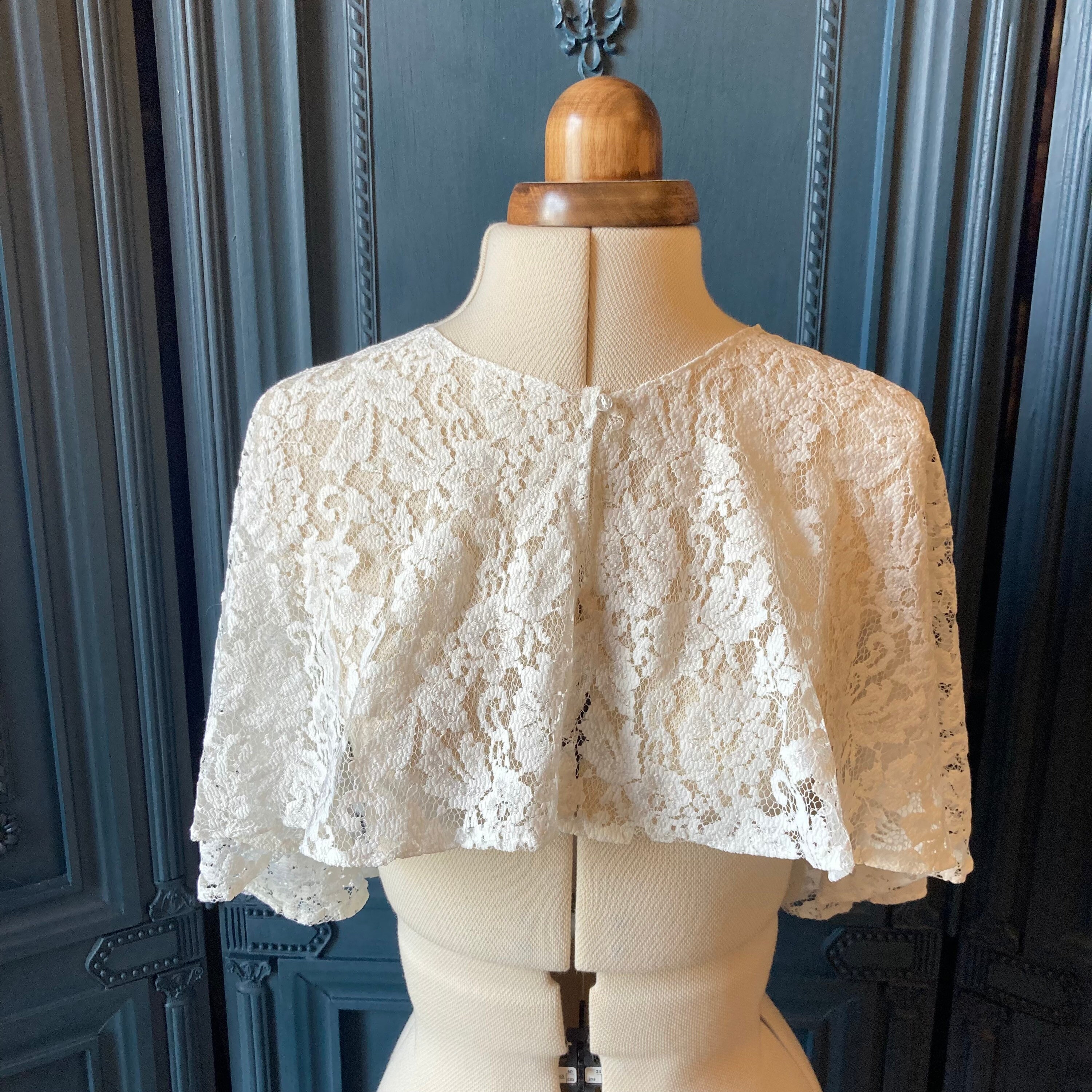 Ivory Lace Capelet Lace Wedding Cover up Cape Bridal Dress - Etsy