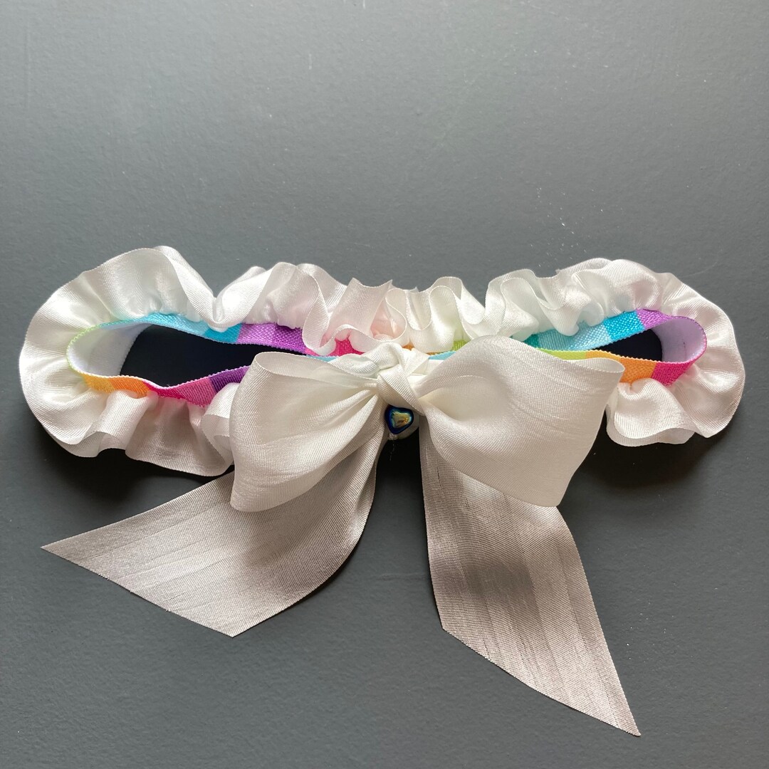 Rainbow Bridal Garter, Alternative Bride Accessory, LGBT Wedding ...