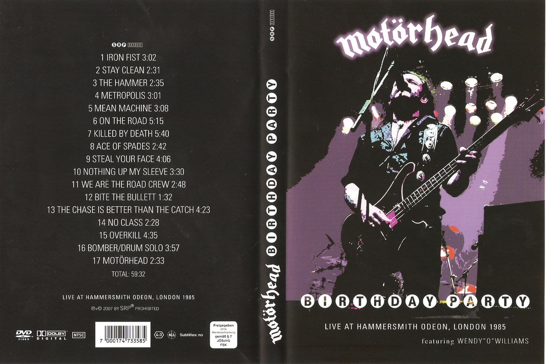 Motorhead-lemmy's Birthday Party 1985 London DVD New Sealed - Etsy