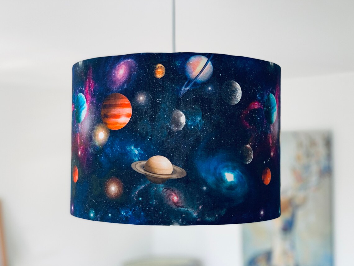 Space lampshade universe lampshade galaxy lamp stars | Etsy