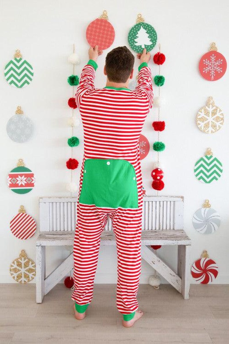 Adult Unisex Faux Butt Flap Christmas Jammies (miller Collection) - Etsy