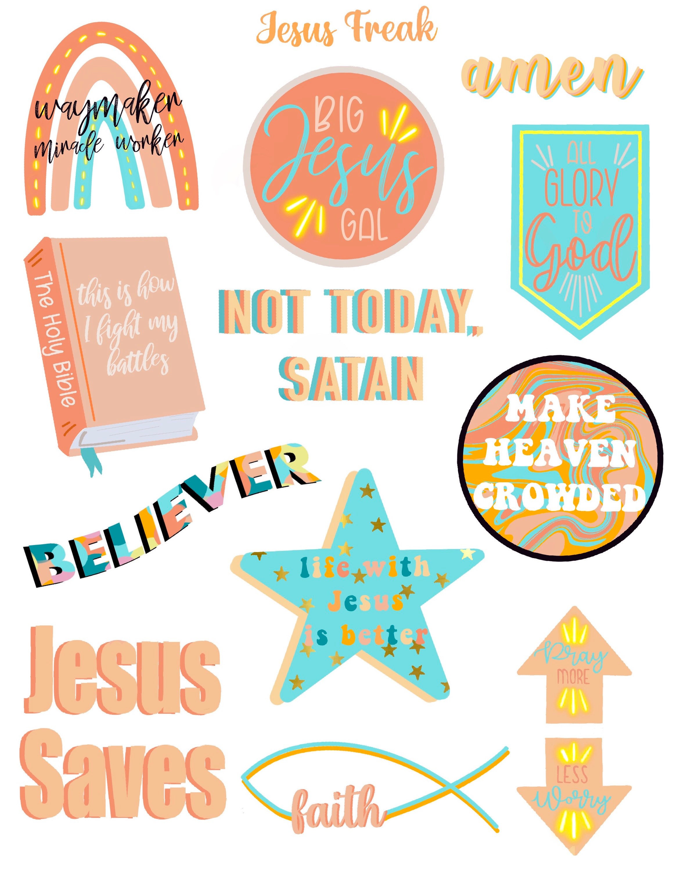 Jesus Freak Sticker Pack - Etsy