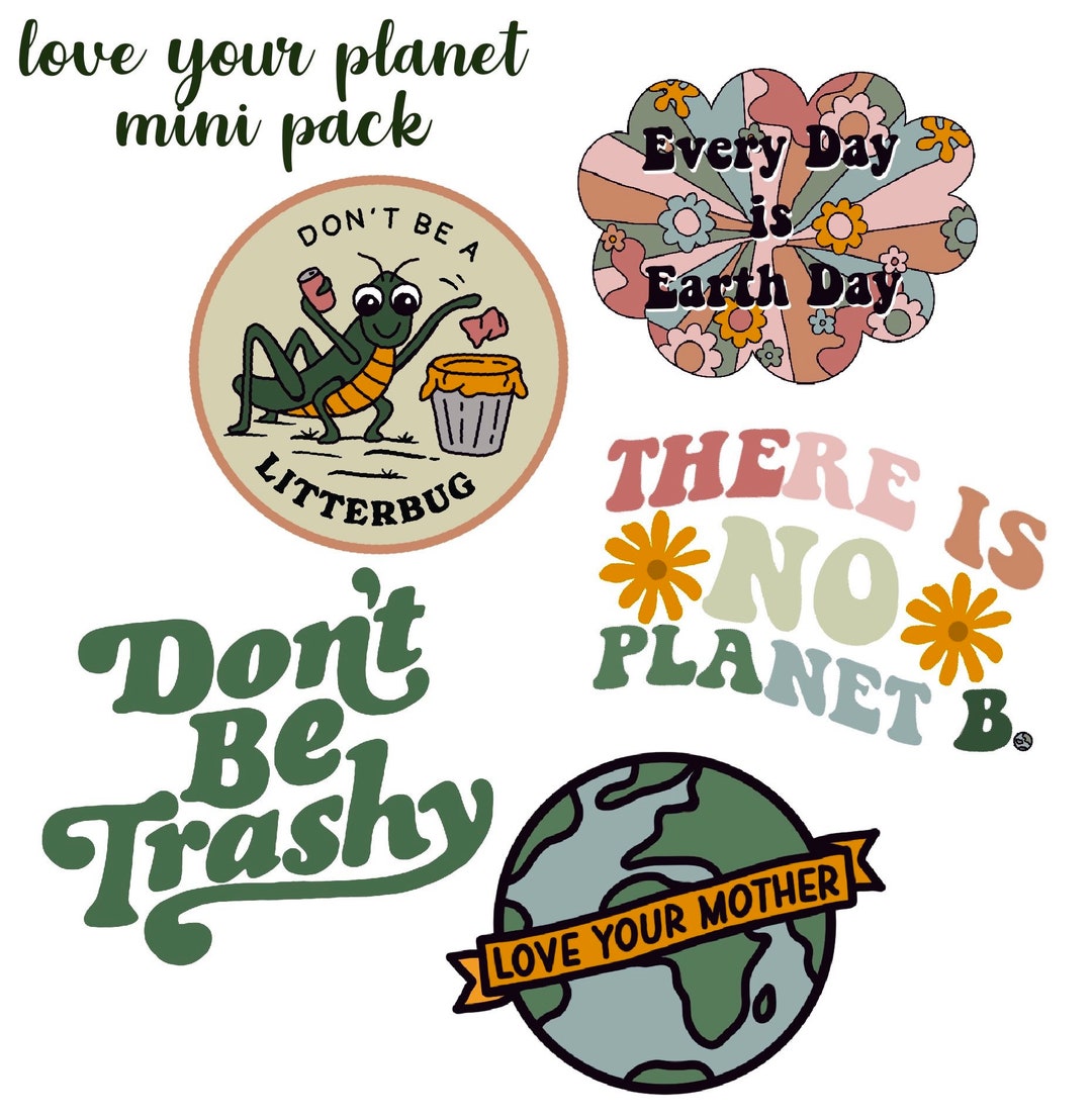Love Your Planet Mini Sticker Pack - Etsy