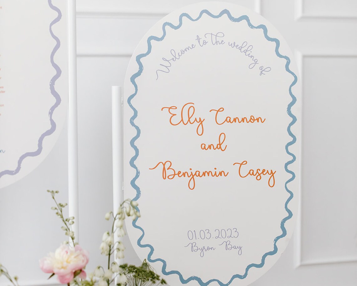 Sexi Plexi Double Arch Wedding Welcome Sign 500x800mm Customizable ...