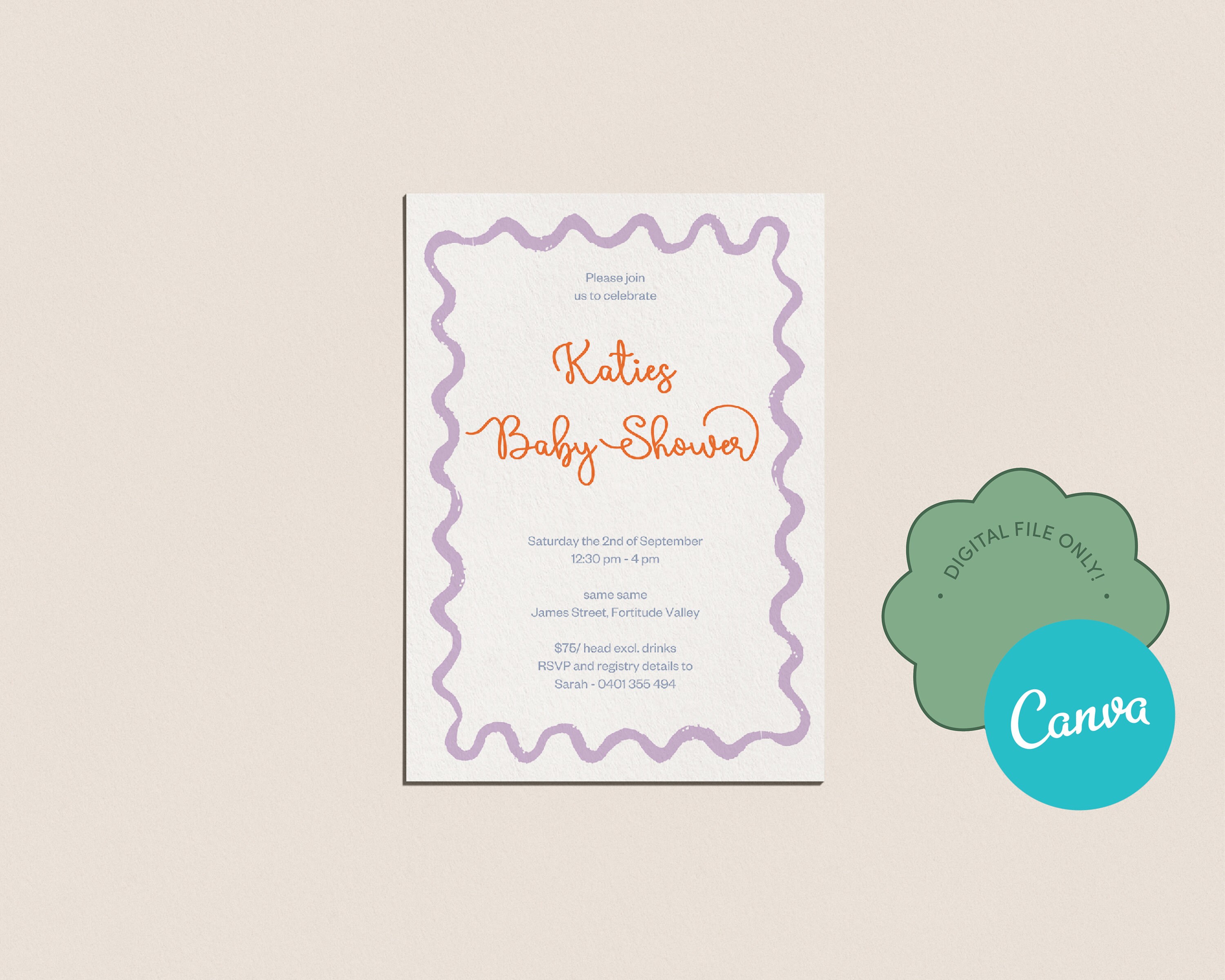 Sexi Plexi Wedding Event Baby Shower Birthday Invitation | A6 ...