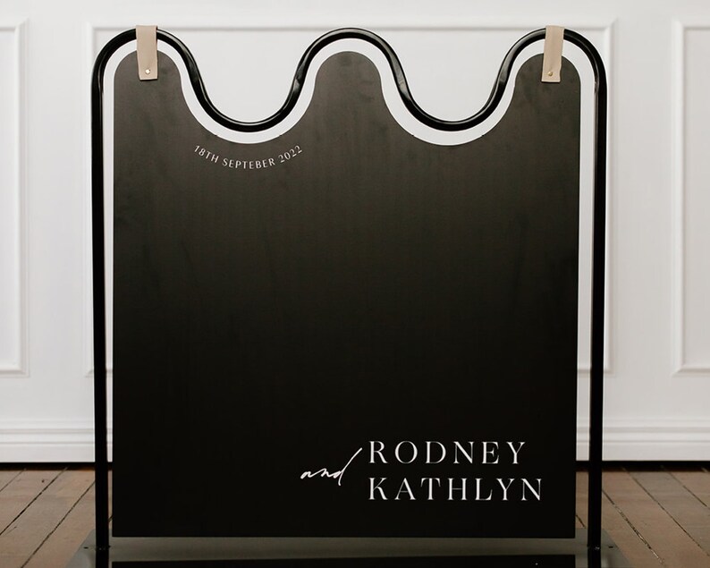 Better Together Short Wiggle Wedding Welcome Sign | 805x845mm ...