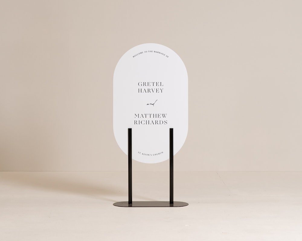 Better Together Double Arch Pill Wedding Welcome Sign | 500x800mm ...