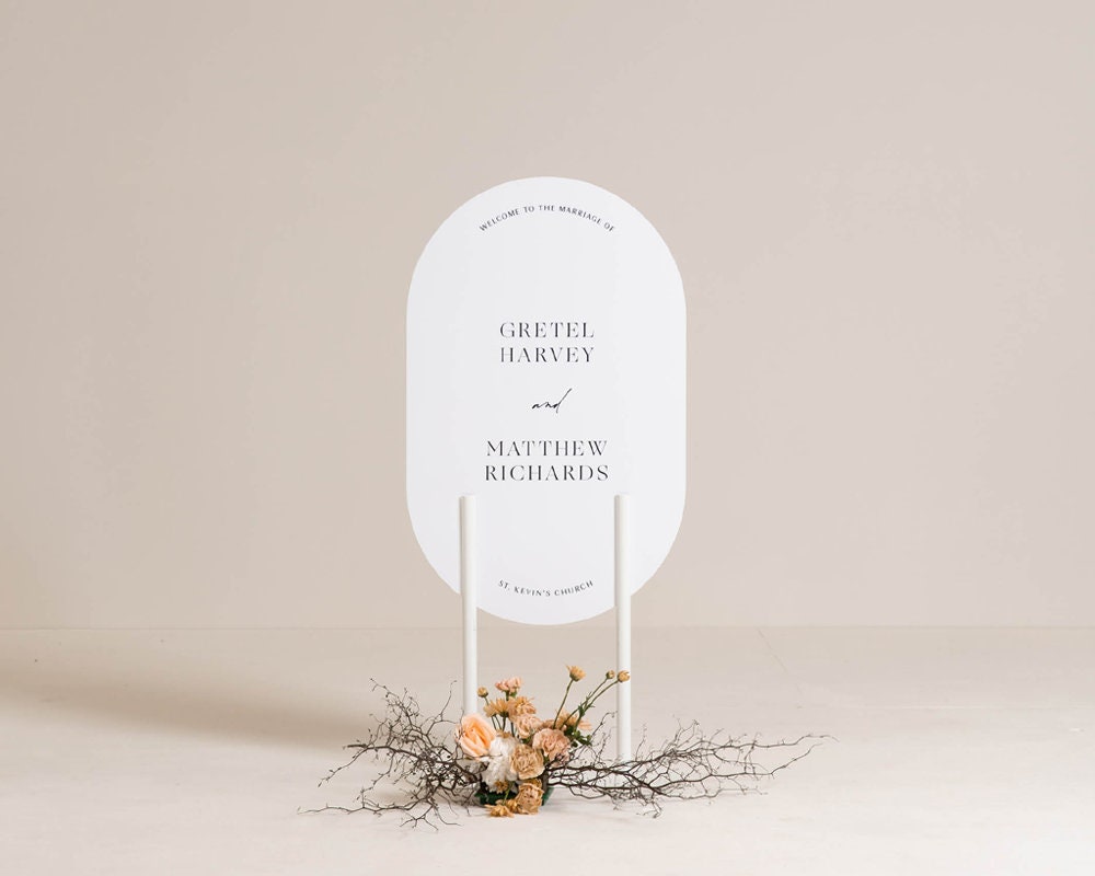 Better Together Double Arch Pill Wedding Welcome Sign 500x800mm ...