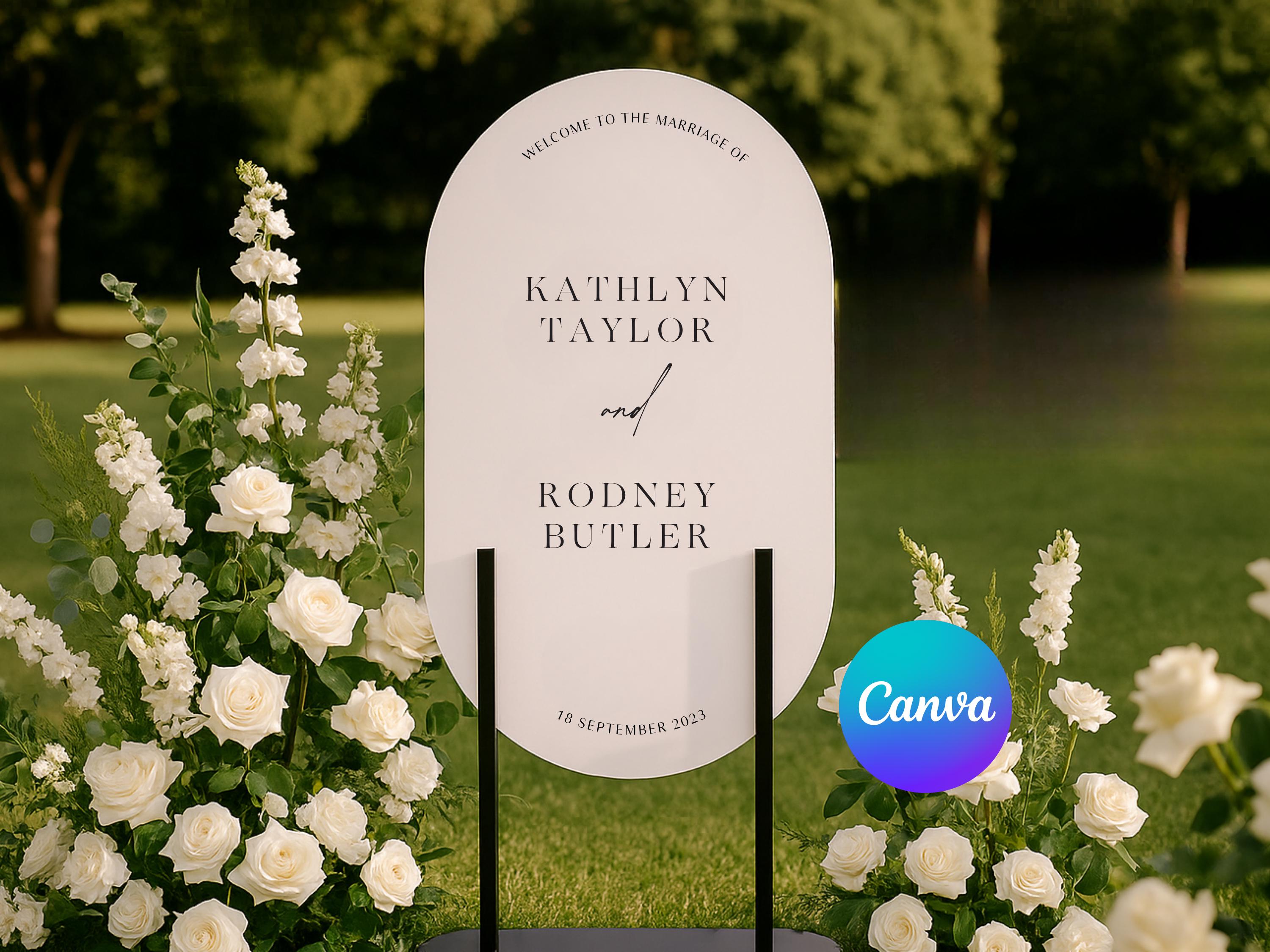 Better Together Double Arch Pill Wedding Welcome Sign | 500x800mm ...