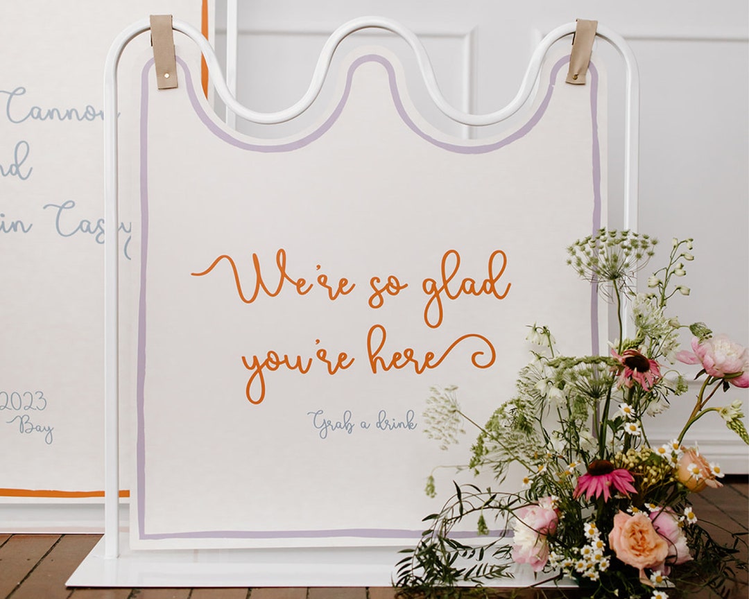 Sexi Plexi Short Wiggle Wedding Welcome Sign 805x845mm Customizable ...