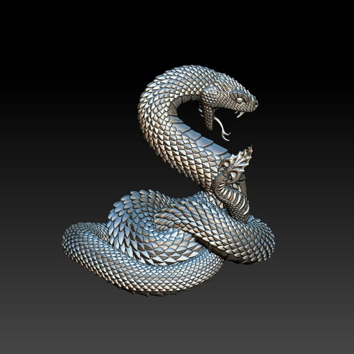 3D model for cnc or 3D printers in STL file format Snake | Etsy
