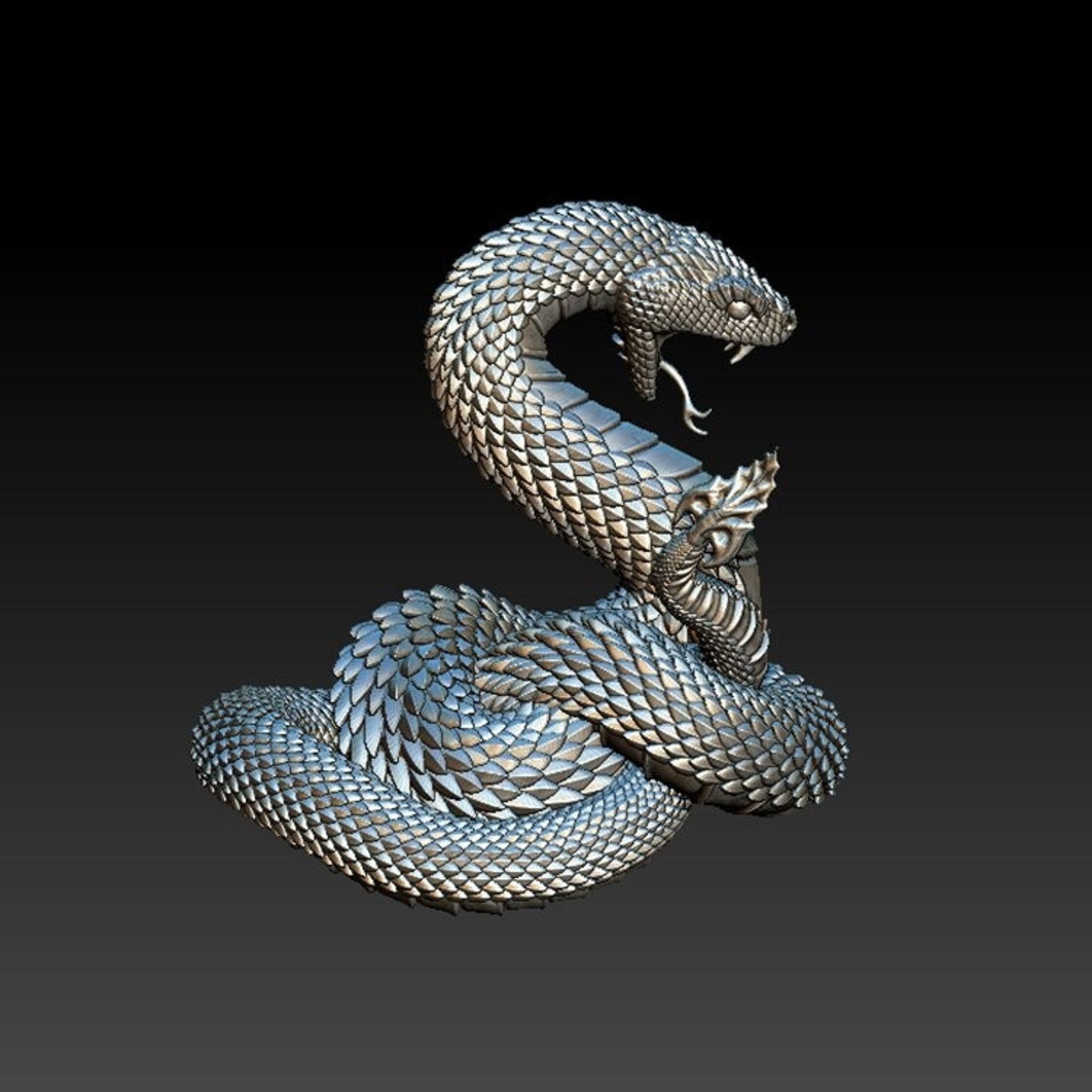 3D model for cnc or 3D printers in STL file format Snake | Etsy