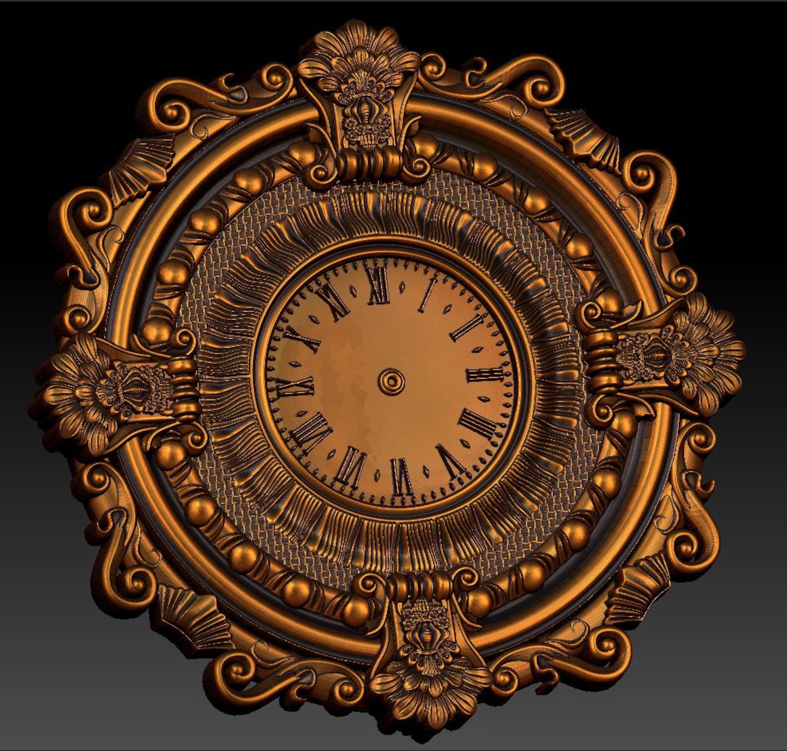 Digital file in STL file download format clock for CNC 3D | Etsy