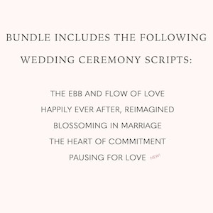 Five Sample Wedding Ceremony Scripts | Ceremony Script PDF Bundle | Non ...