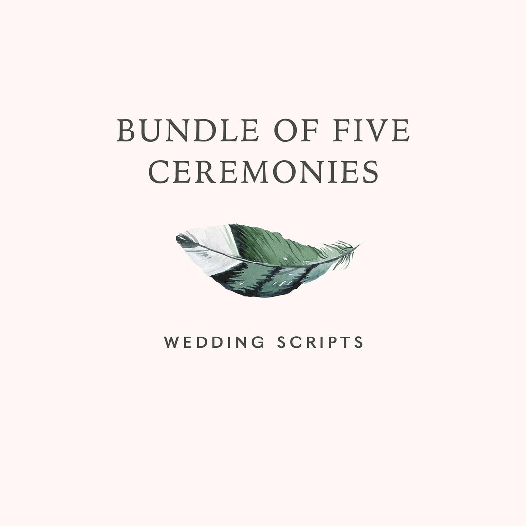 Five Sample Wedding Ceremony Scripts | Ceremony Script PDF Bundle | Non ...