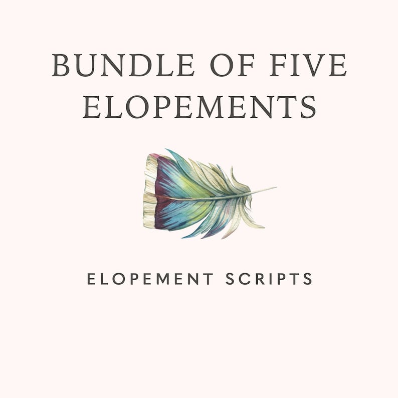 Elopement Ceremony Script Bundle Elopement Script PDF Bundle - Etsy