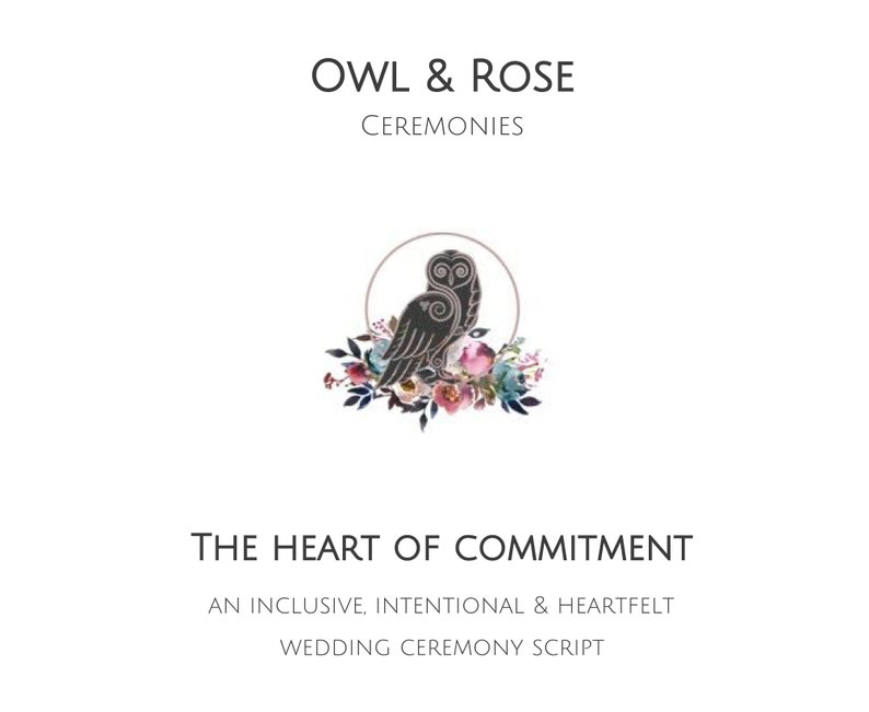 Non Traditional Wedding Ceremony Script Heart of Commitment - Etsy