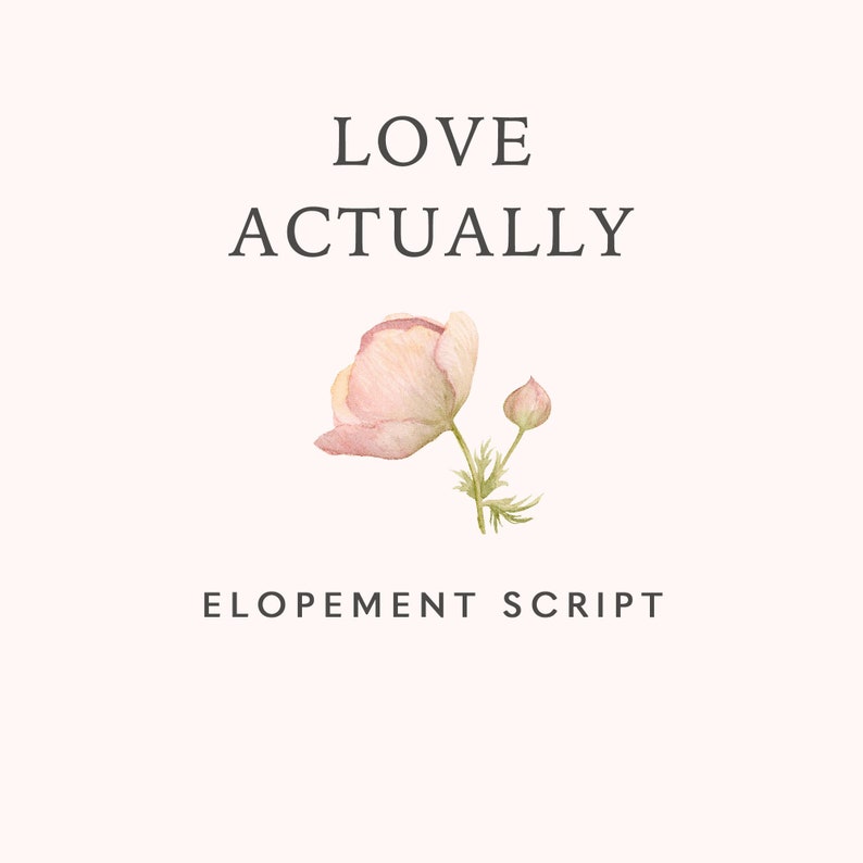 Elopement Ceremony Script Bundle | Editable Ceremony Scripts for ...