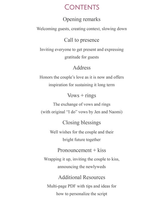 Simple wedding ceremony script printable 60 photos - Astyledwedding.com