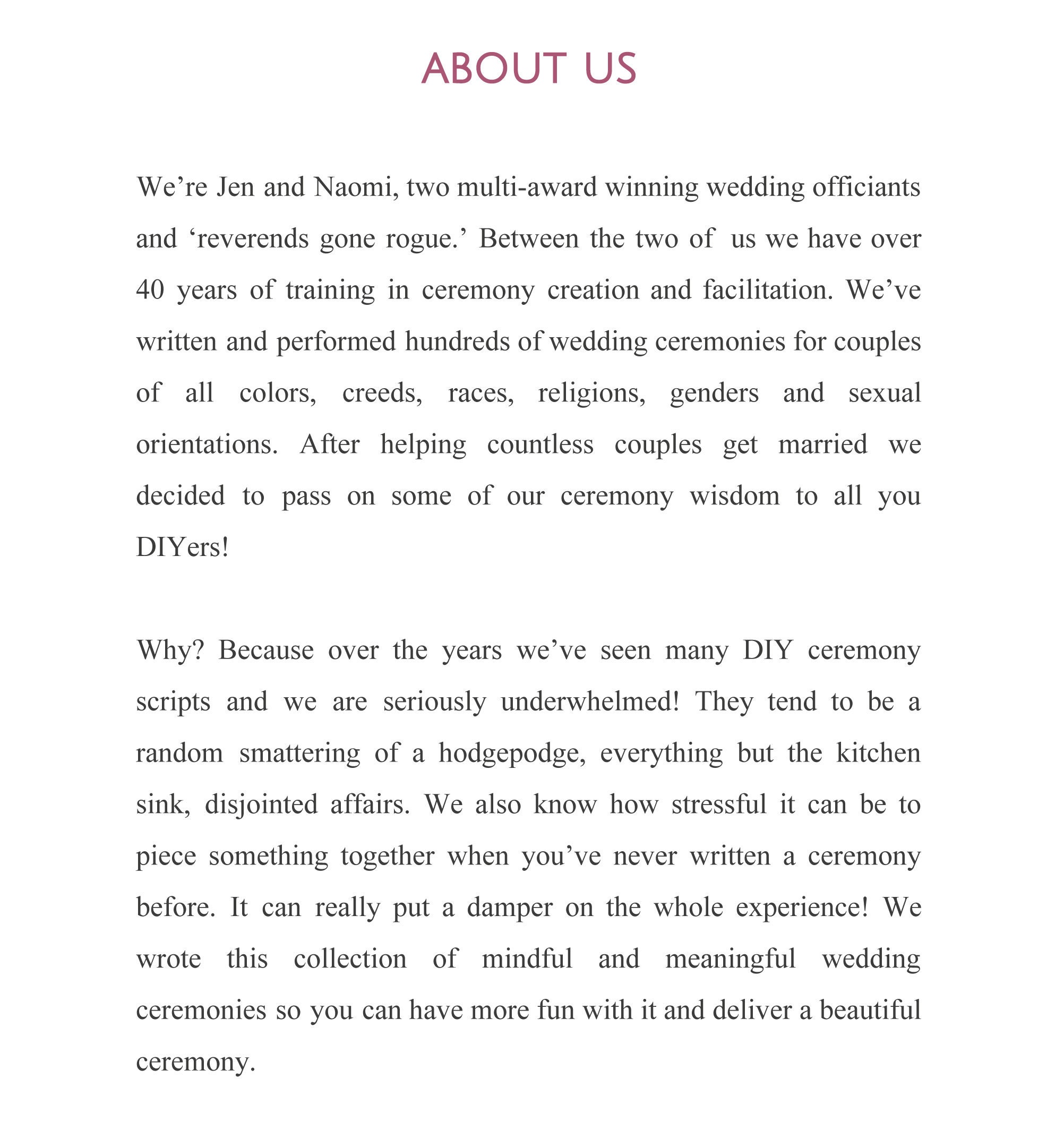 Non Traditional and Modern Wedding Officiant Script | How Love Makes ...