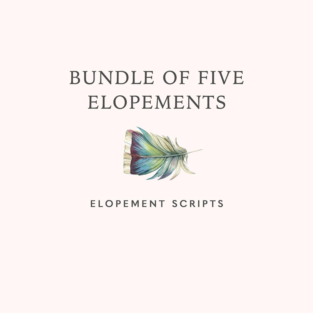 Elopement Ceremony Script Bundle | Editable Ceremony Scripts for ...