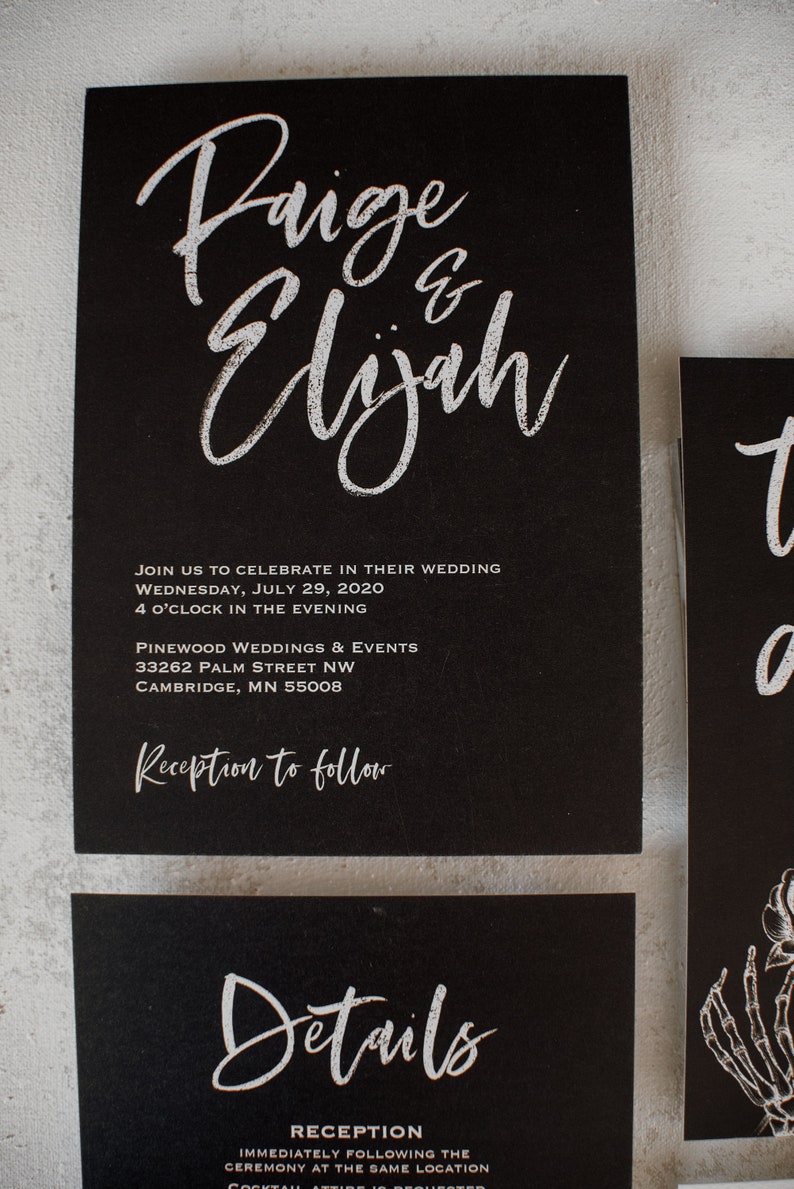 Dramatic Wedding Invitations Bold Wedding Invitations Till - Etsy