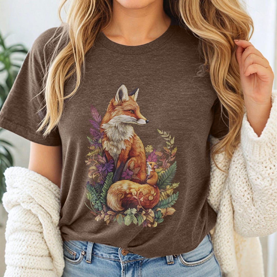 Whimsigoth Fox and Mouse Shirt, Fairy Grunge Cottage Core Gift for Fox ...