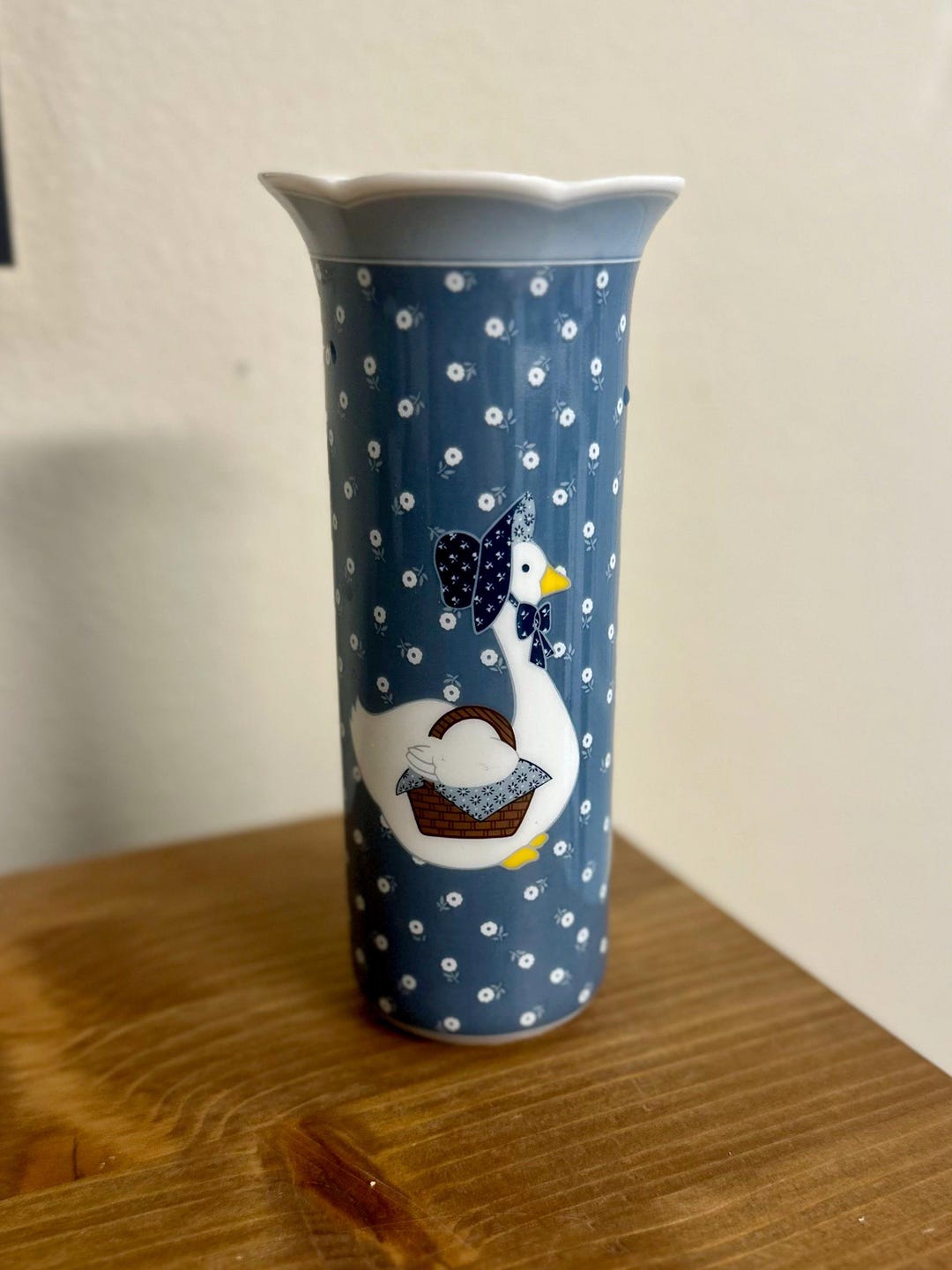 Vintage 1986 gertrude Goose Vase by Andre Richard Country Duck Decor Cottagecore Bud Vase ...