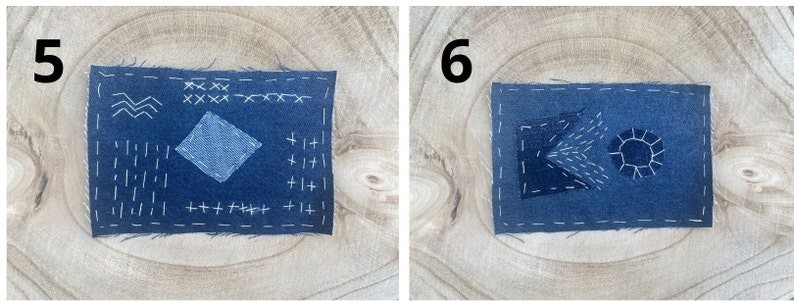 Boro Sashiko Denim Patches for Jeans and Jackets, Sashiko Patching ...