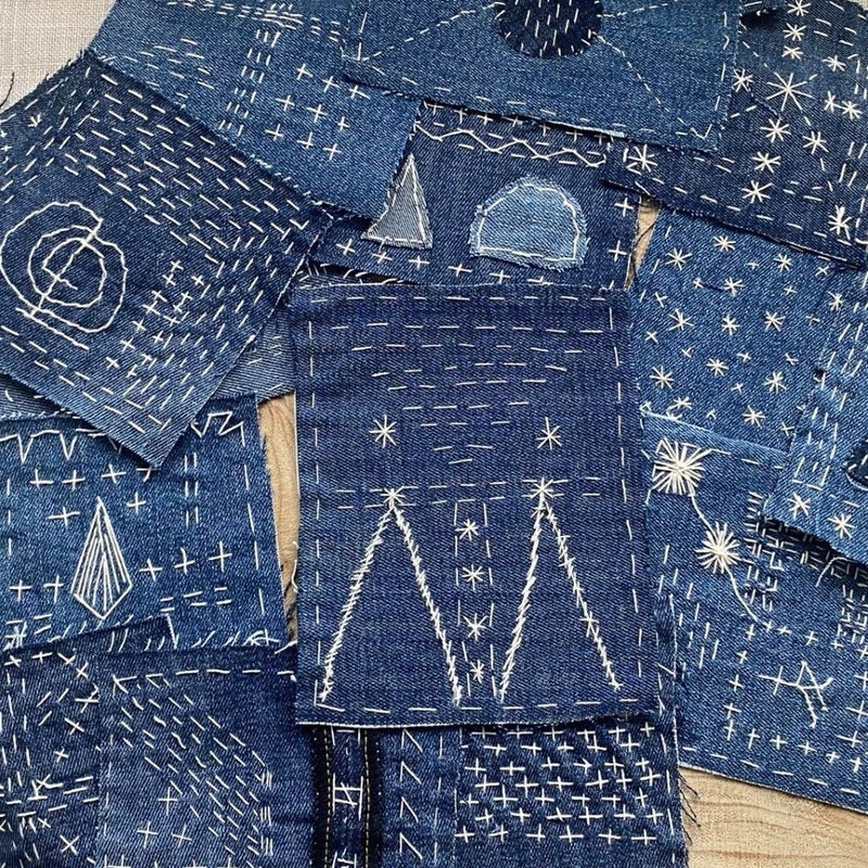 Denim Sashiko Patch - Etsy
