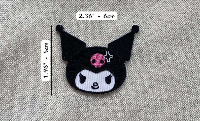 Kuromi Sanrio Embroidered Iron-on Patch, Japan Kawaii Patch for Jacket, Cartoon Kids Patch ...