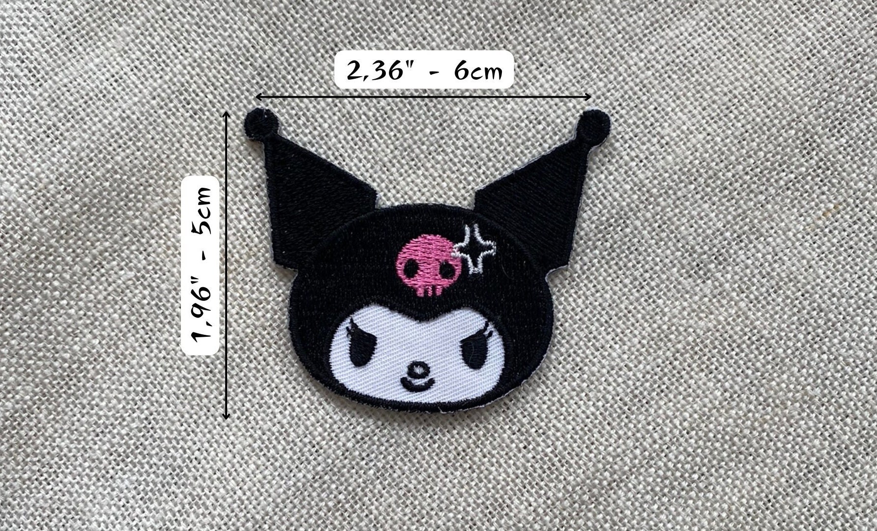 Kuromi Sanrio Embroidered Iron-on Patch, Japan Kawaii Patch for Jacket, Cartoon Kids Patch ...