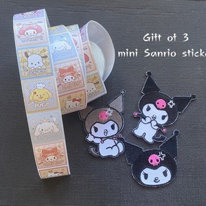 Kuromi Sanrio Embroidered Iron-on Patch With 3 Mini Stickers Gift ...