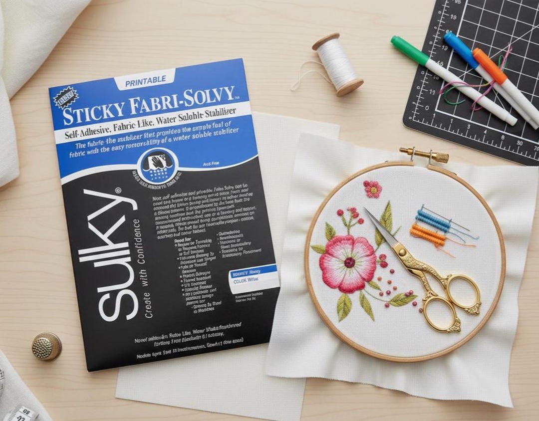 NEW Sheets Peel and Stick Embroidery Paper Sticky Fabri Solvy Printable ...