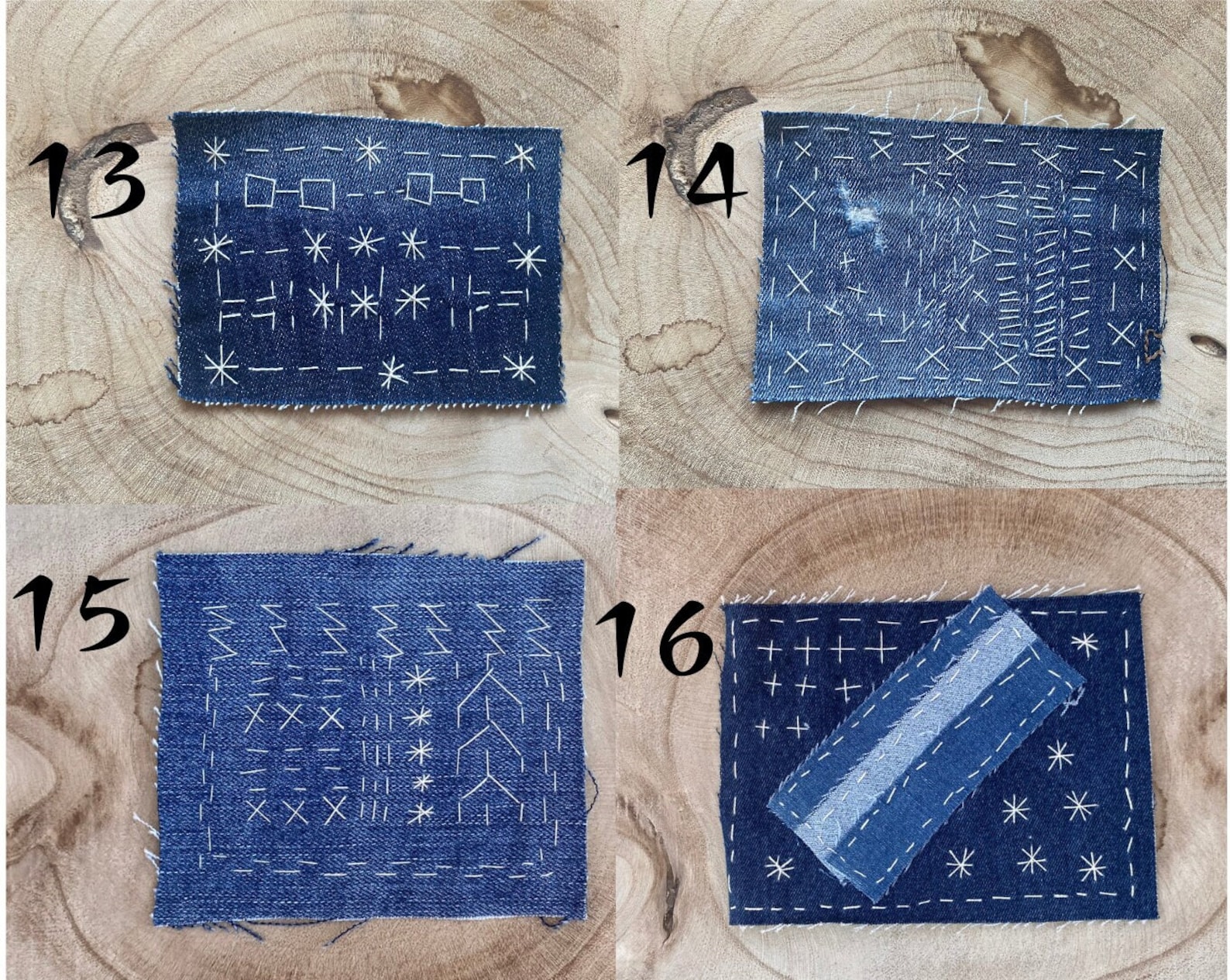 Boro Indigo Blue Patches for Jackets, Jeans or Backpacks Hand Sewn ...