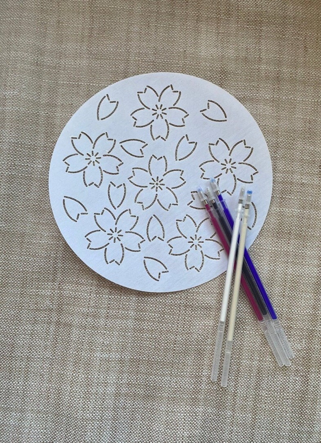 Acrylic Sashiko Cherry Blossom Pattern With 5 Heat Erasable Marking ...