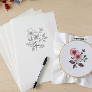 NEW Sheets Peel and Stick Embroidery Paper Sticky Fabri Solvy Printable ...